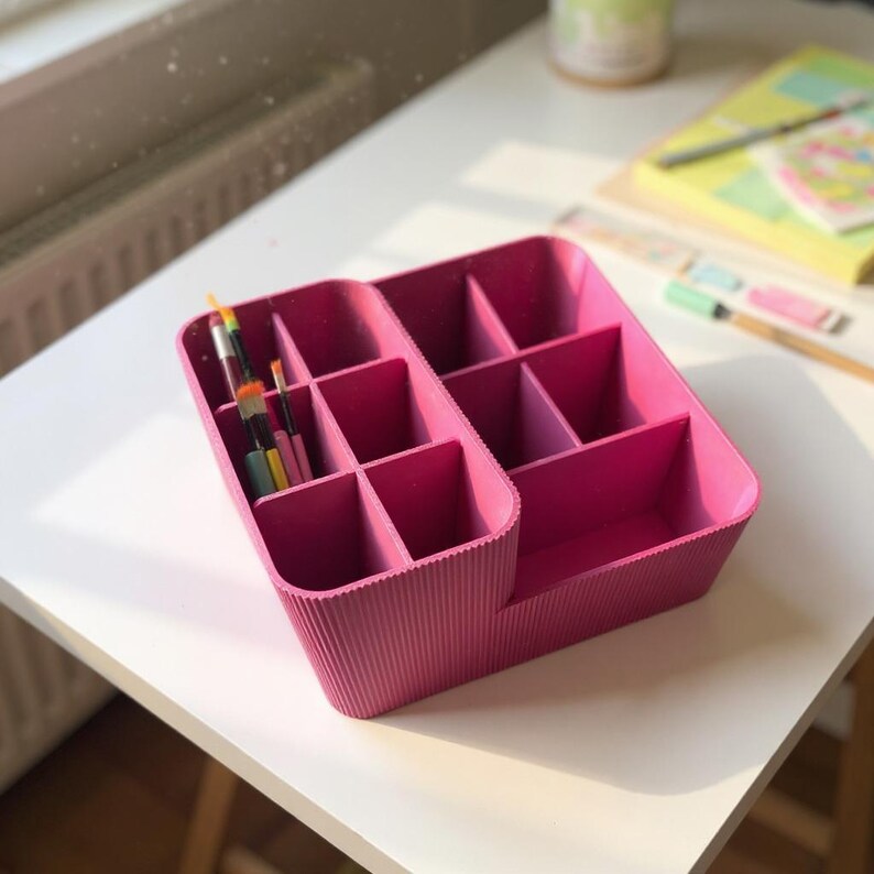 Modern Fluted X Large Desk Organizer | Multi-compartment Office Storage ...