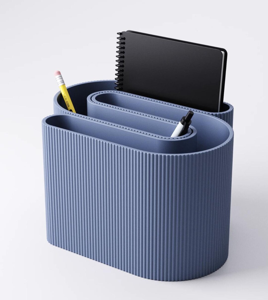 Modern Wave Desk Organizer - 3D Printed Interlocking Design | Office ...