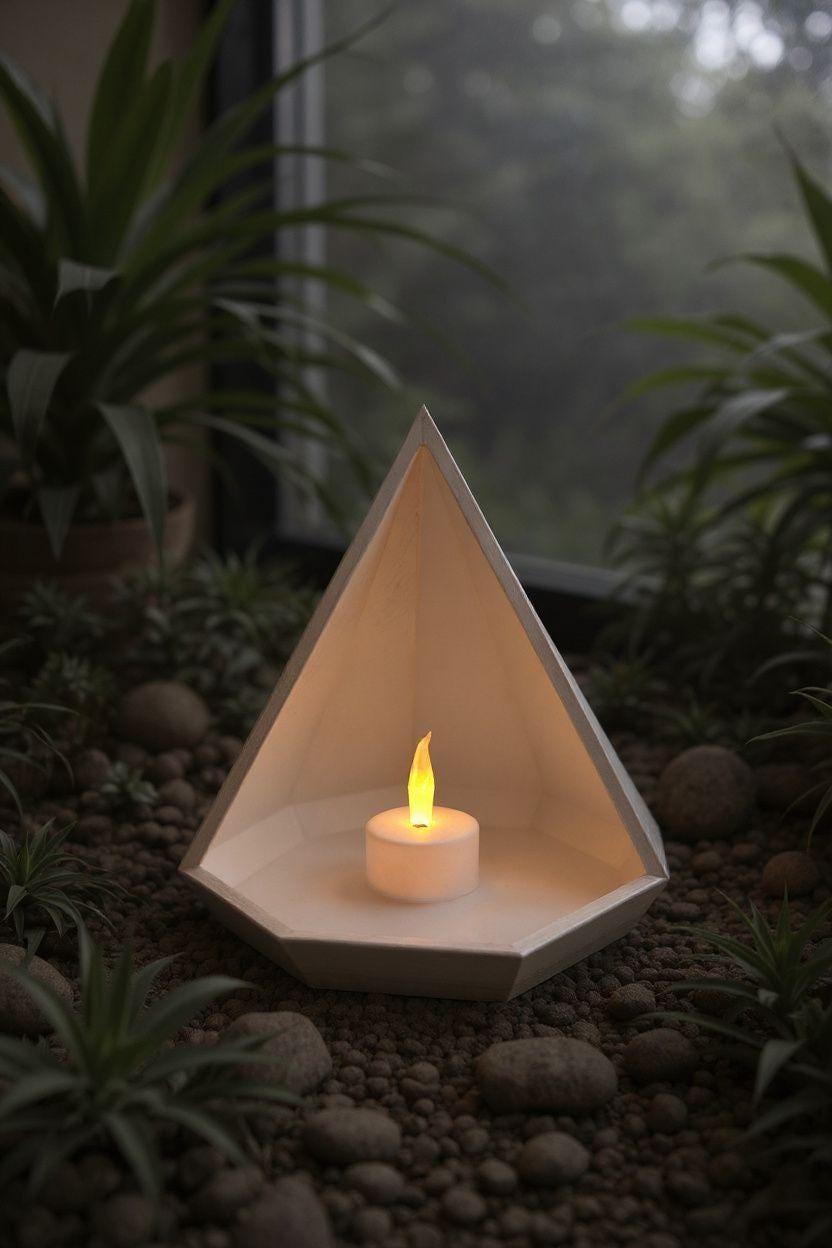 Pyramidal Tray | Geometric Pyramid Organizer | Jewelry & LED Tealight ...
