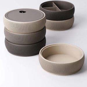 Modern Round Stackable Organizer - 3D Printed Desk Organization System ...