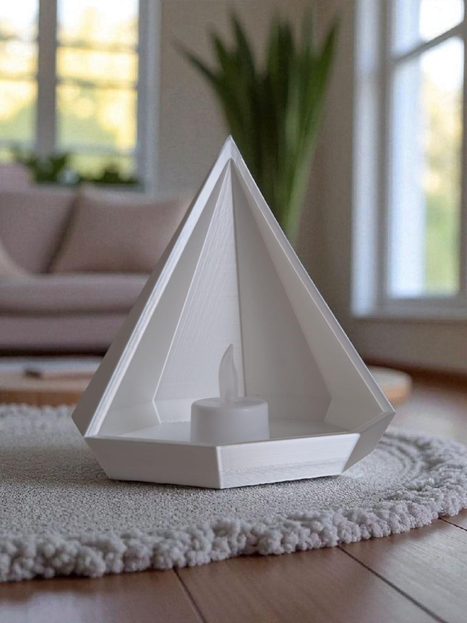 Pyramidal Tray | Geometric Pyramid Organizer | Jewelry & LED Tealight ...