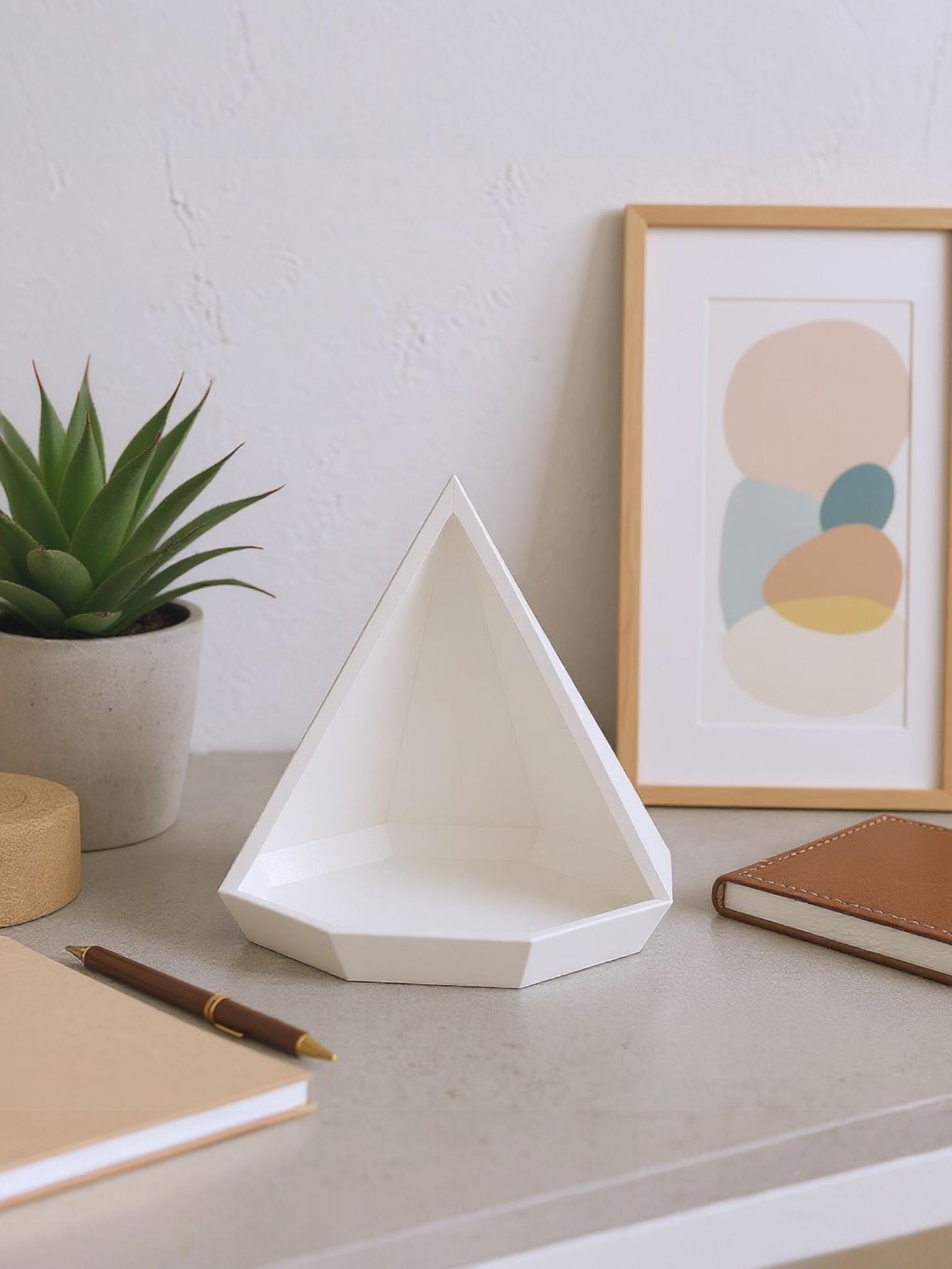 Pyramidal Tray | Geometric Pyramid Organizer | Jewelry & LED Tealight ...