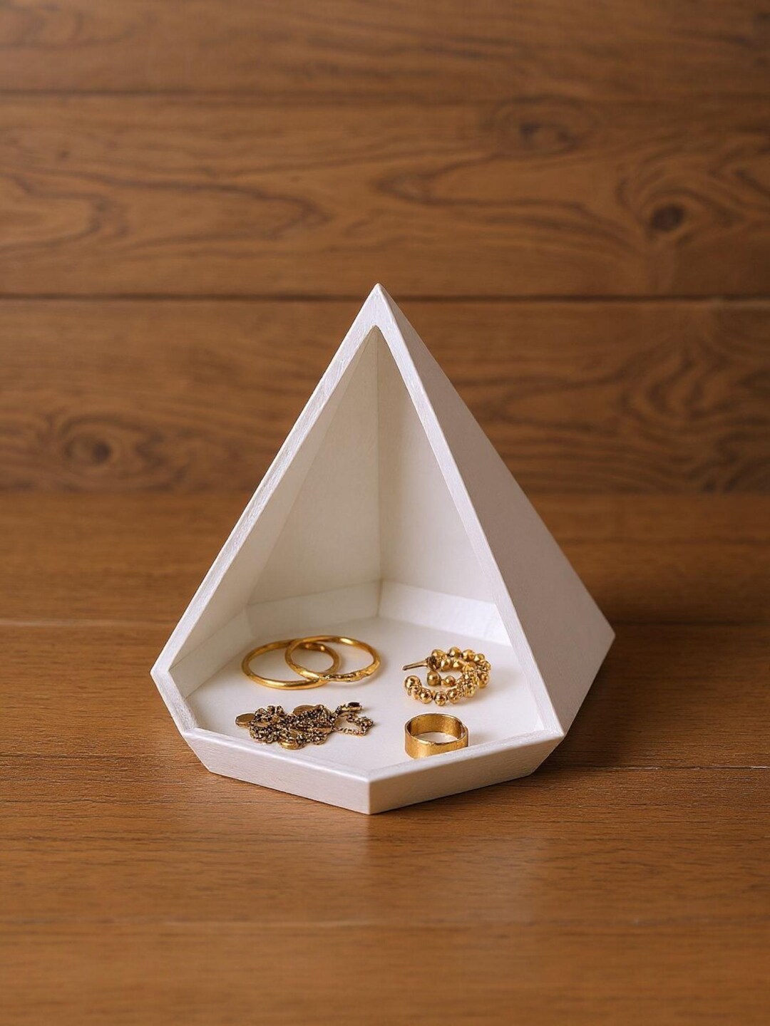 Pyramidal Tray | Geometric Pyramid Organizer | Jewelry & LED Tealight ...