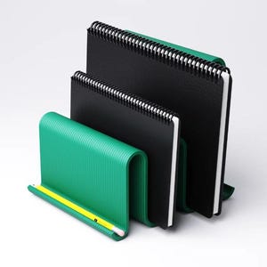 Modern Wave Desk Organizer – Accordion-style File & Notepad Holder | 3D ...