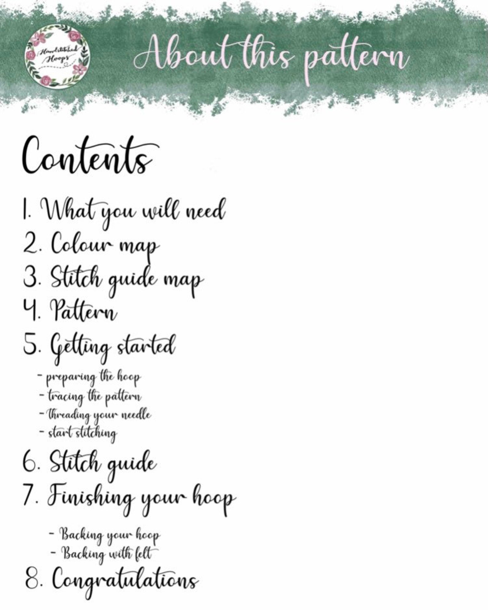 Floral Birthday Hoop Embroidery Pattern Digital Download - Etsy