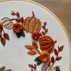 Pumpkin Season | Autumn Fall | Embroidery Hoop Art PDF Pattern ...