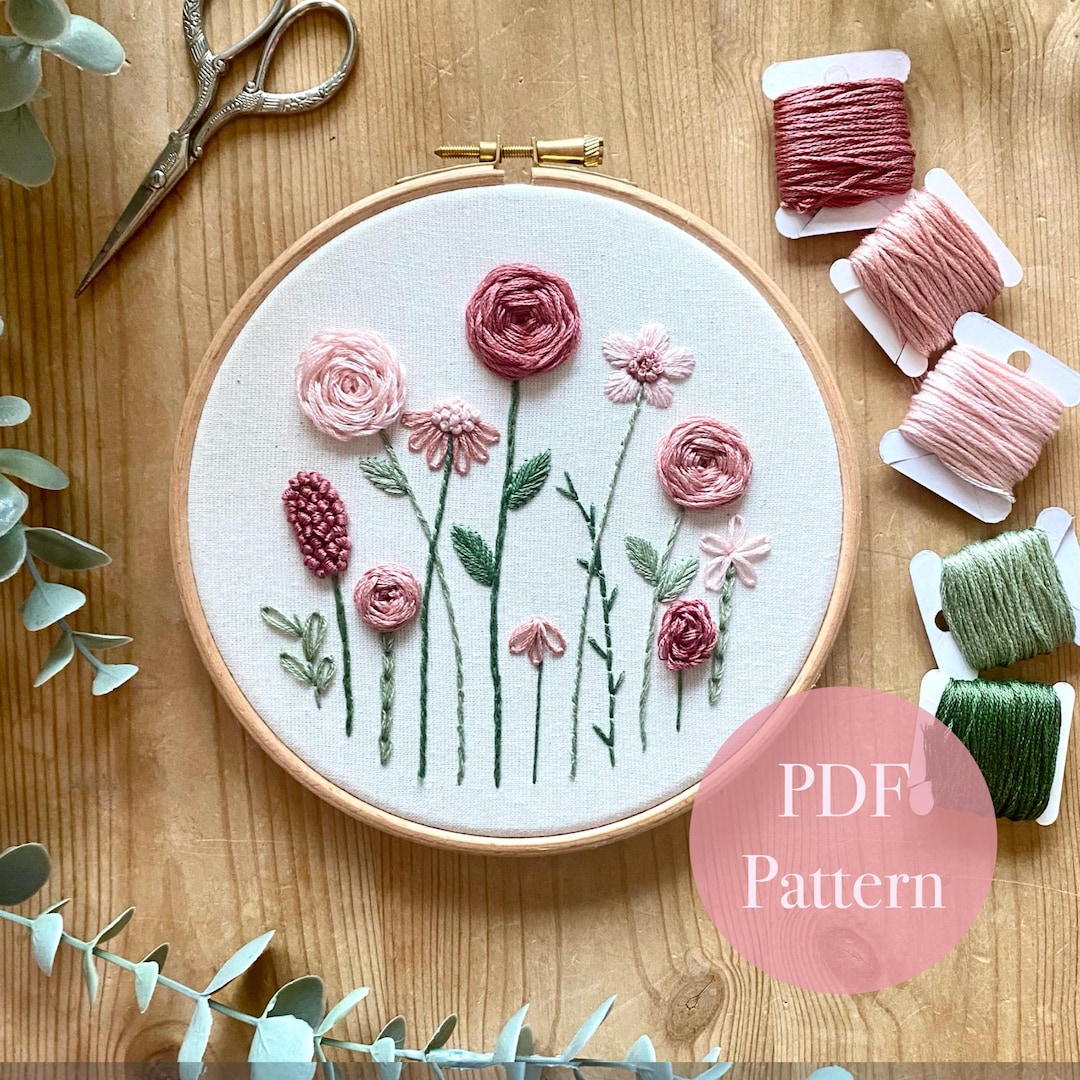 Learn to Stitch | Embroidery for Beginners | Floral Embroidery Pattern ...