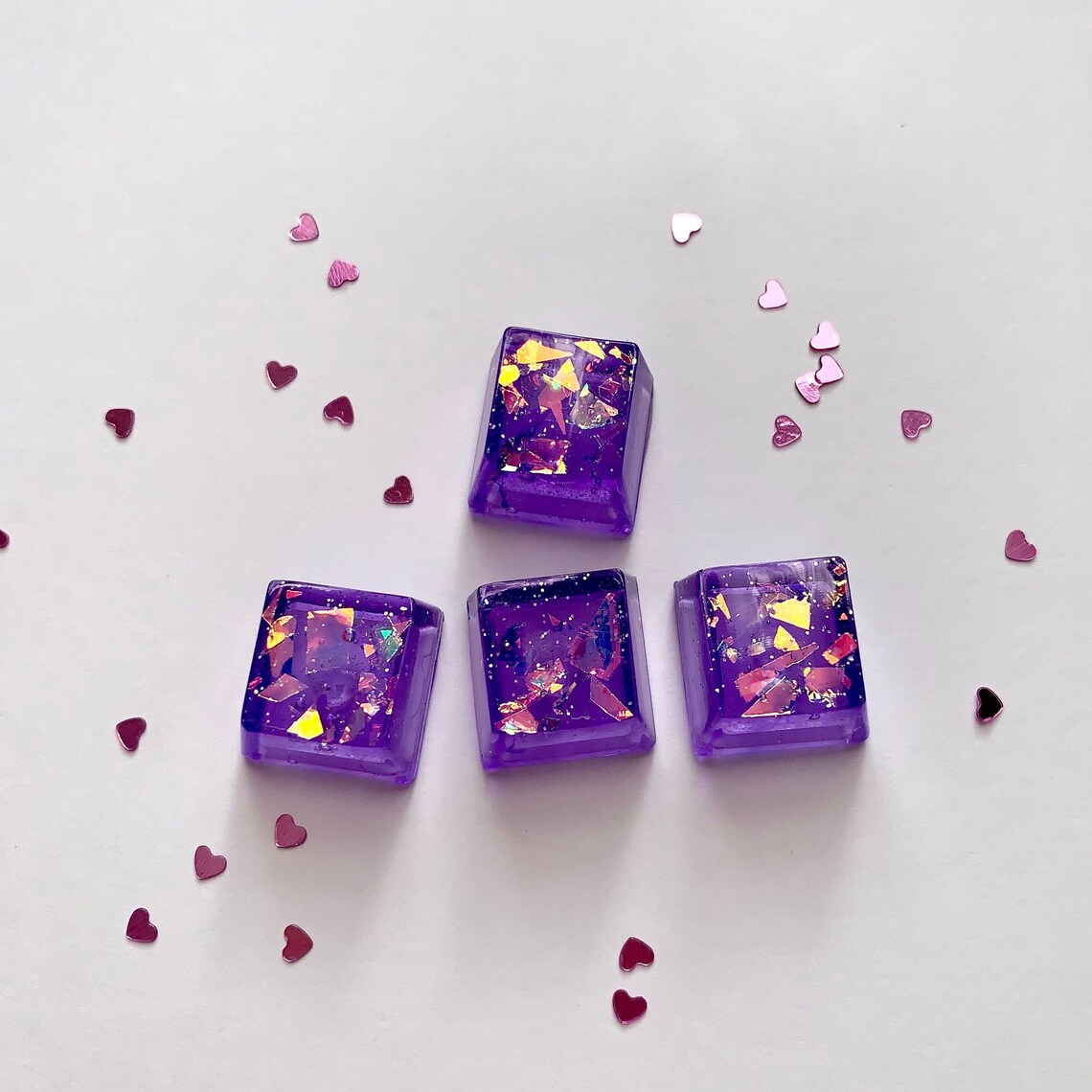 Purple Sparkle WASD Keycap Set Backlit Cherry MX OEM | Etsy