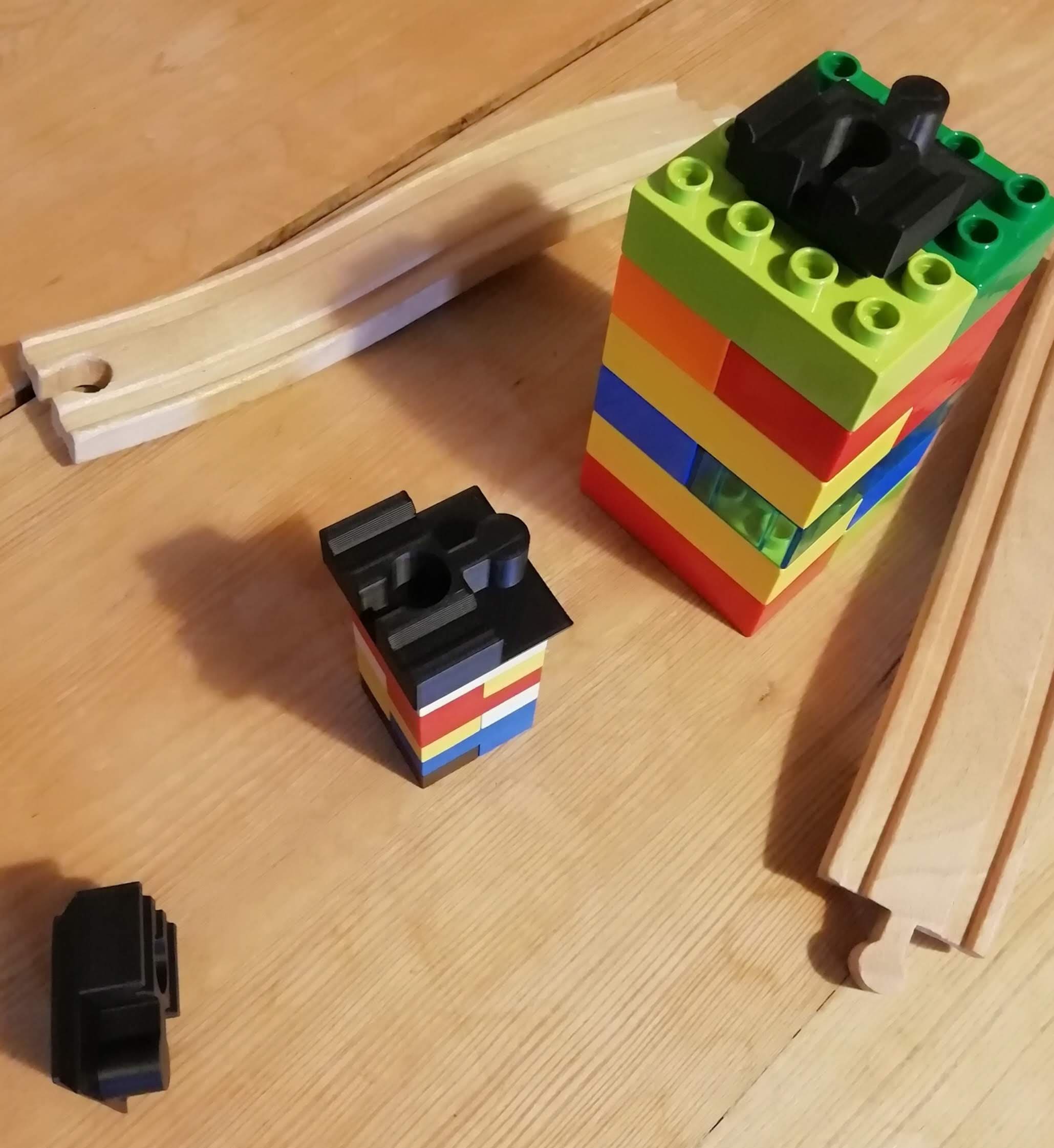 Toys Toys & Games Push & Pull Toys Wooden train track to Duplo and also ...