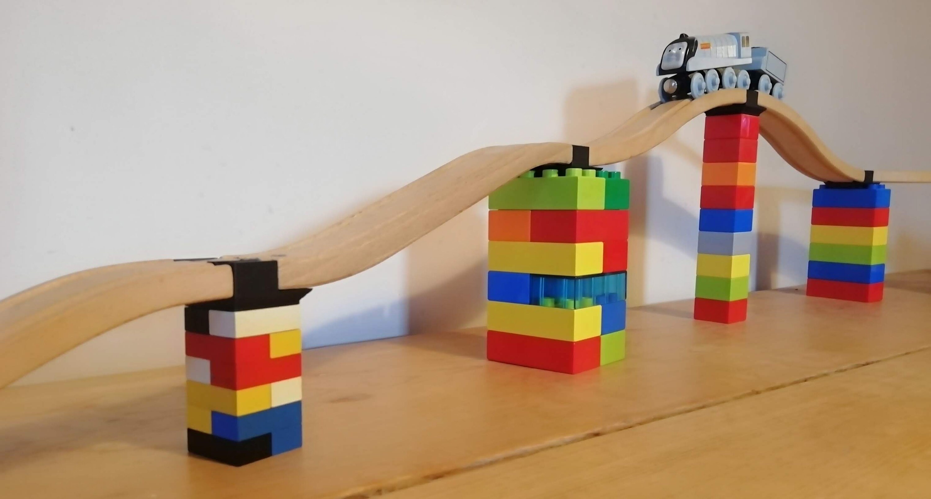 Set of 4 Wooden Train Track to Duplo and Lego Adaptors | Etsy