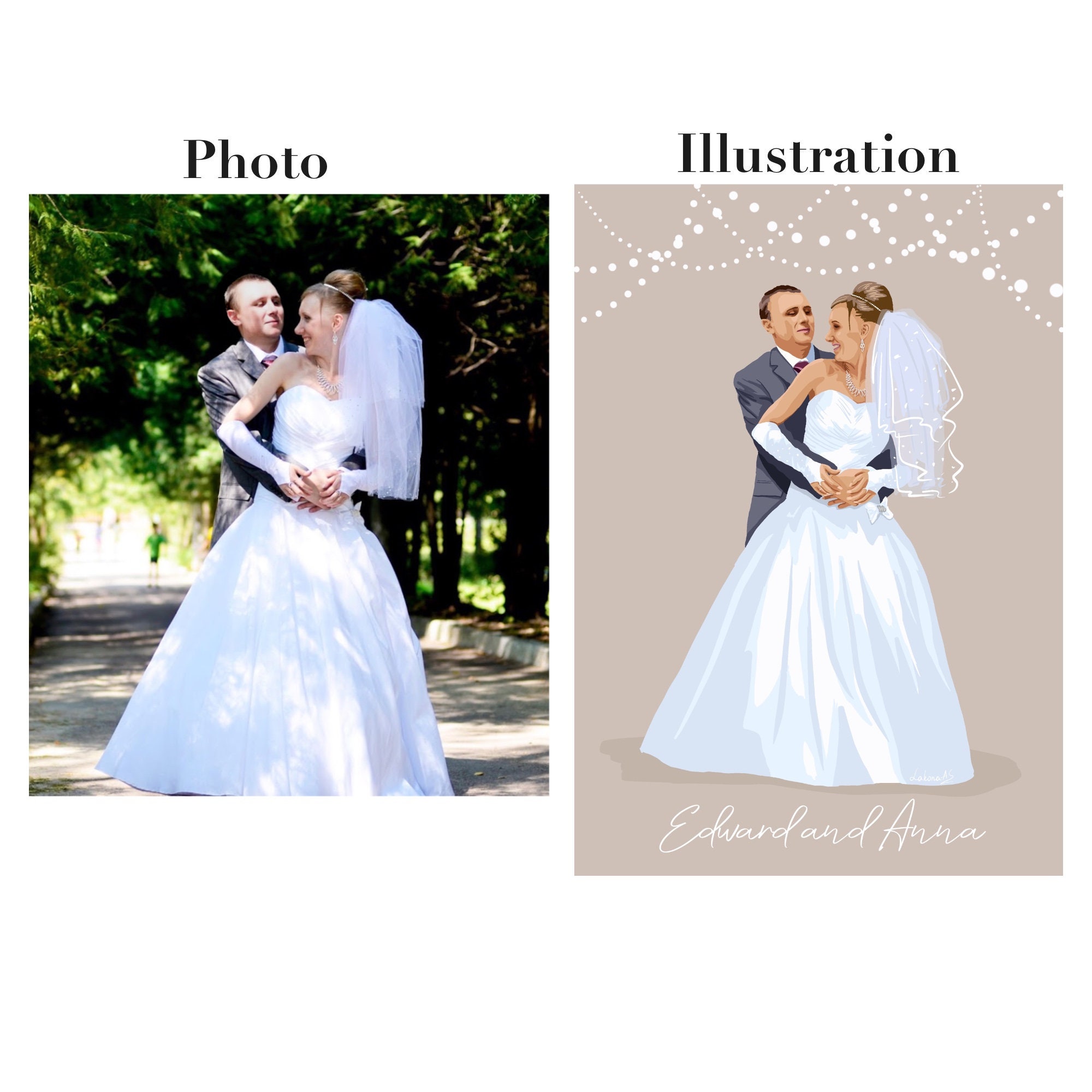 Wedding Portrait From Photo, Wedding Portrait, Wedding, Holiday ...