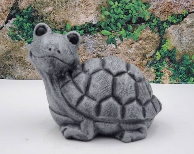 Turtle Statue, Concrete Turtle Statue, Handmade Concrete Turtle Decor ...