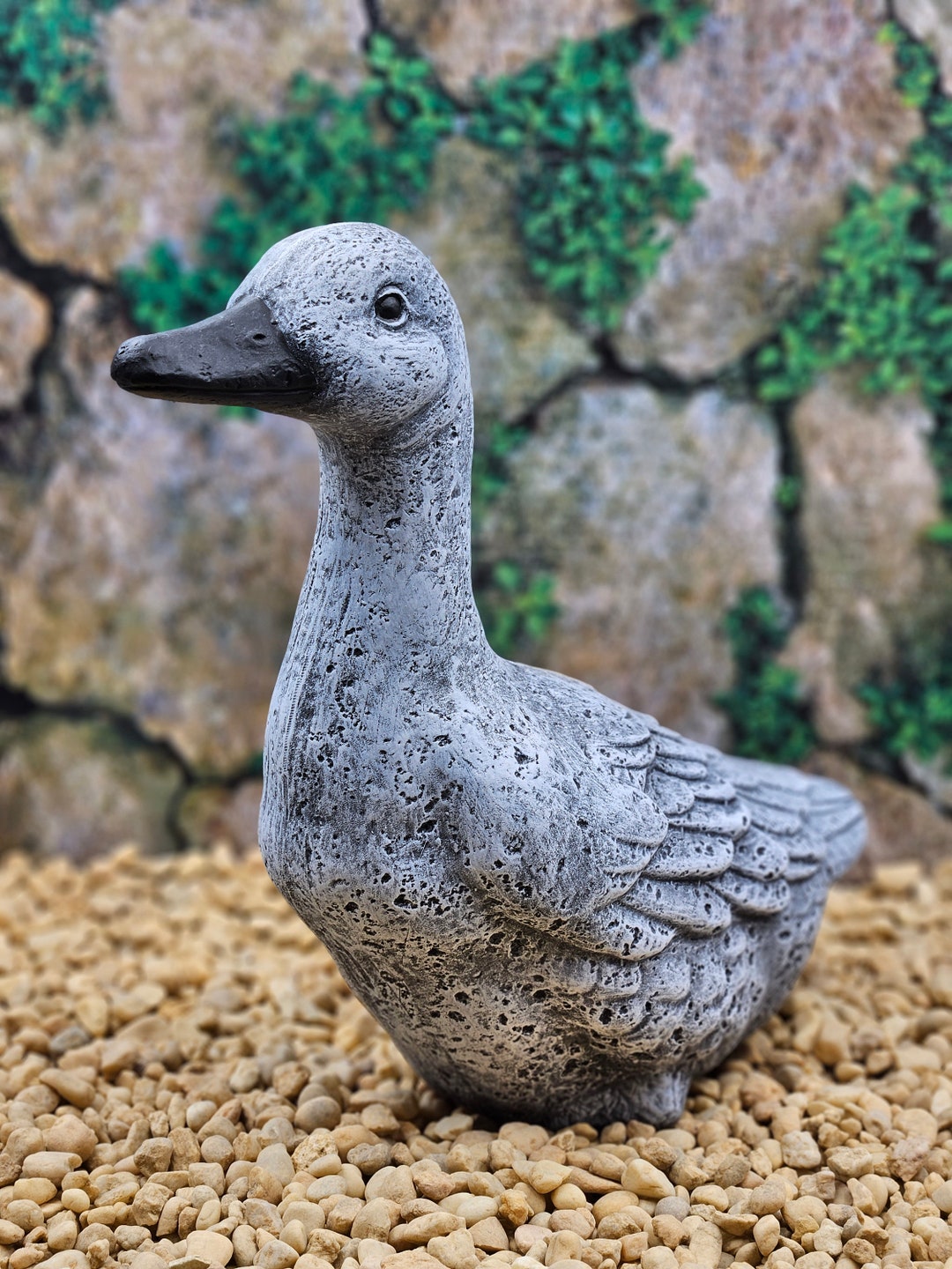 Duck Statue, Concrete Duck Decor, Waterfowl, Wildlife Statue, Outdoor ...
