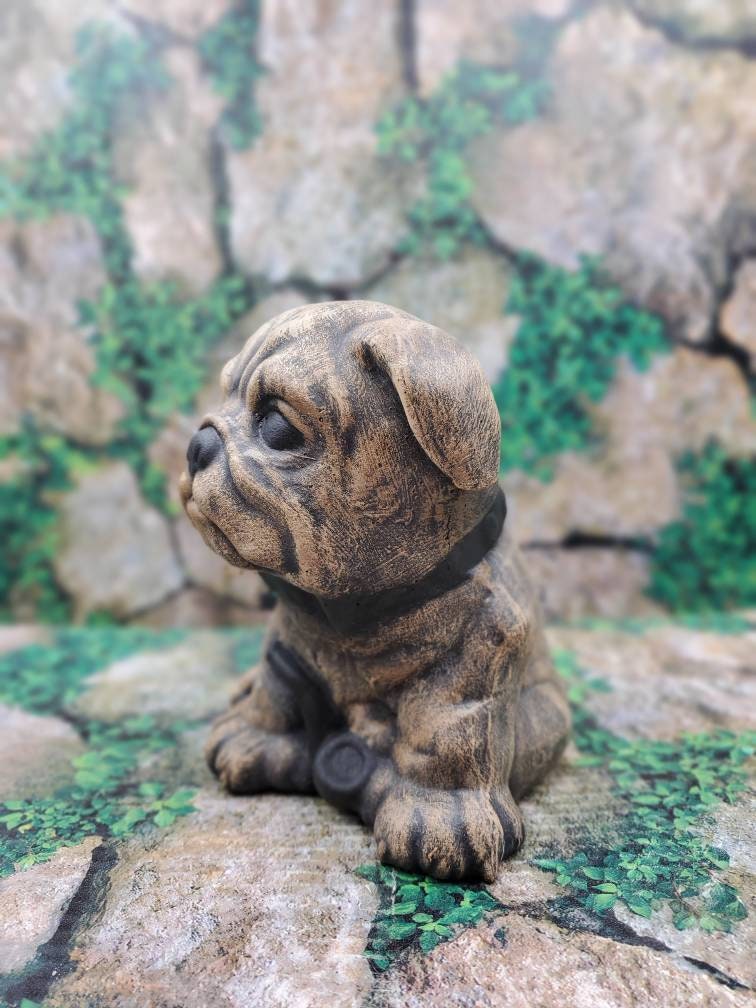 English Bulldog Statue Concrete Bulldog Decor Bulldog With - Etsy
