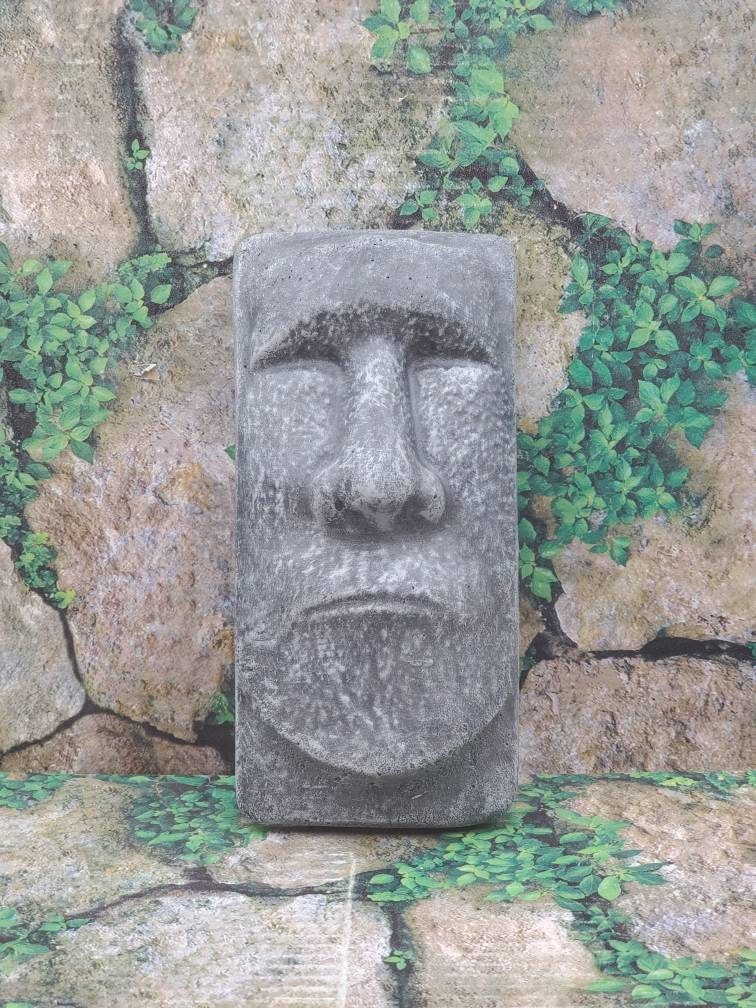 Tiki God Stone Handmade Concrete Statue Outdoor Tiki Statue - Etsy