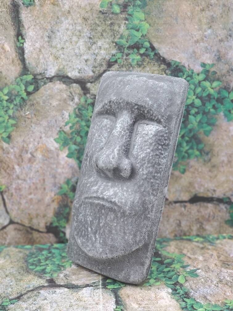 Tiki God Stone Handmade Concrete Statue Outdoor Tiki Statue - Etsy