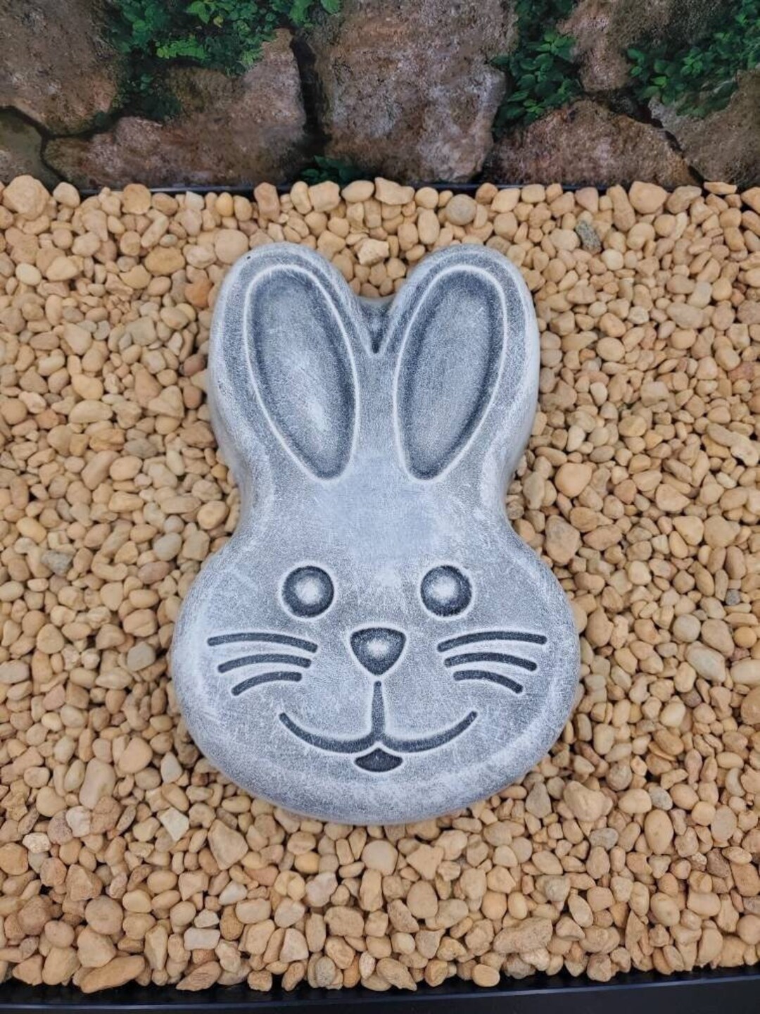 Bunny Rabbit, Easter Bunny, Handmade Concrete Decorative Stepping Stone ...