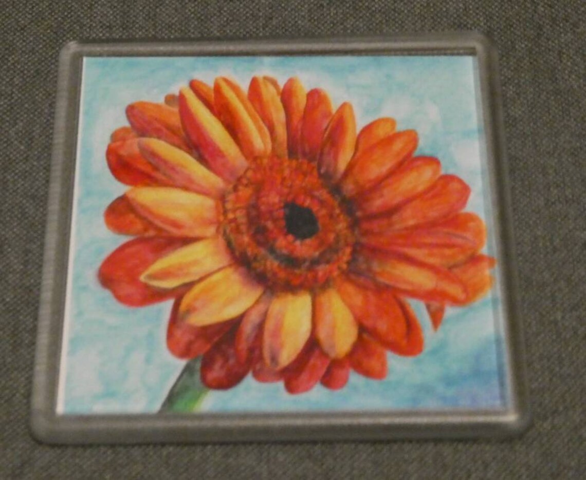 Set of 4 Flower Coasters - Etsy