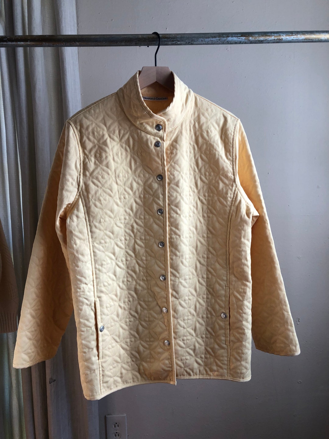 Yellow Quilted Coat - Etsy