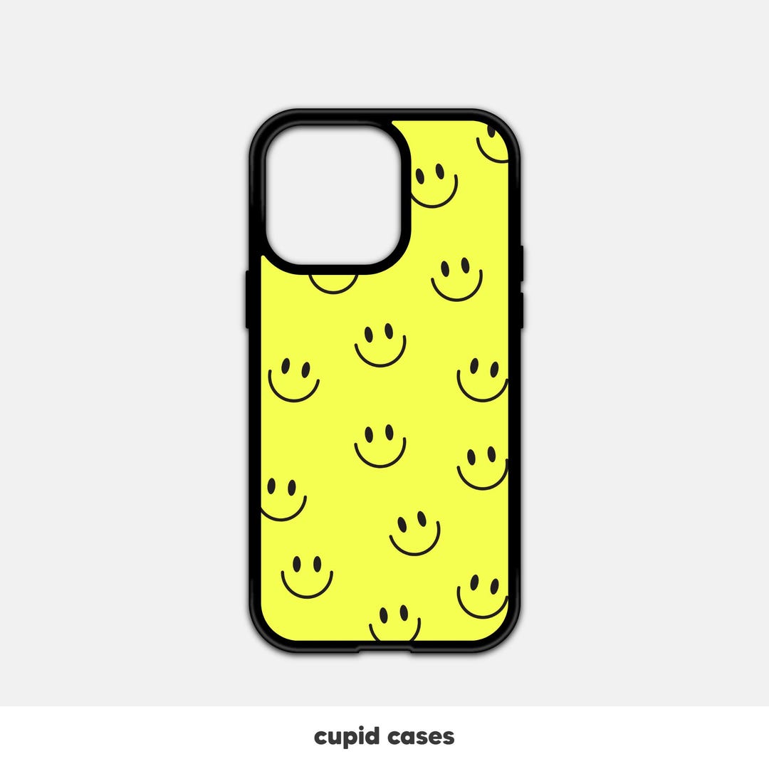 Smiley Face Phone Case Trendy Cute Aesthetic Phone Case, iPhone 15 14 13 12 11 Pro Max Plus X ...