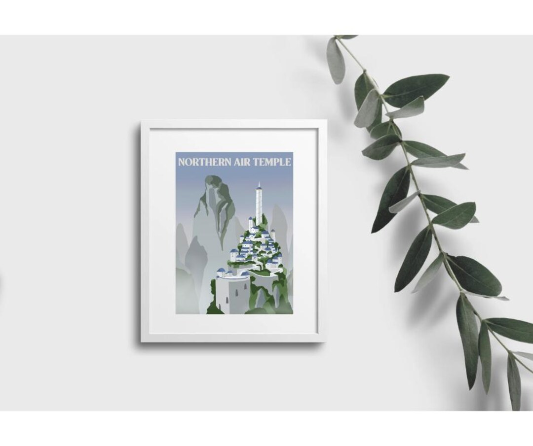Avatar the Last Airbender Northern Air Temple Poster | Fan Art Travel ...