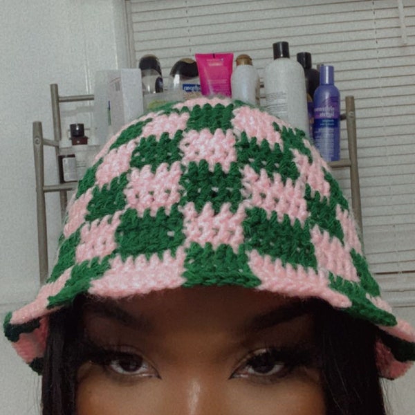 Checkered Hat - Etsy