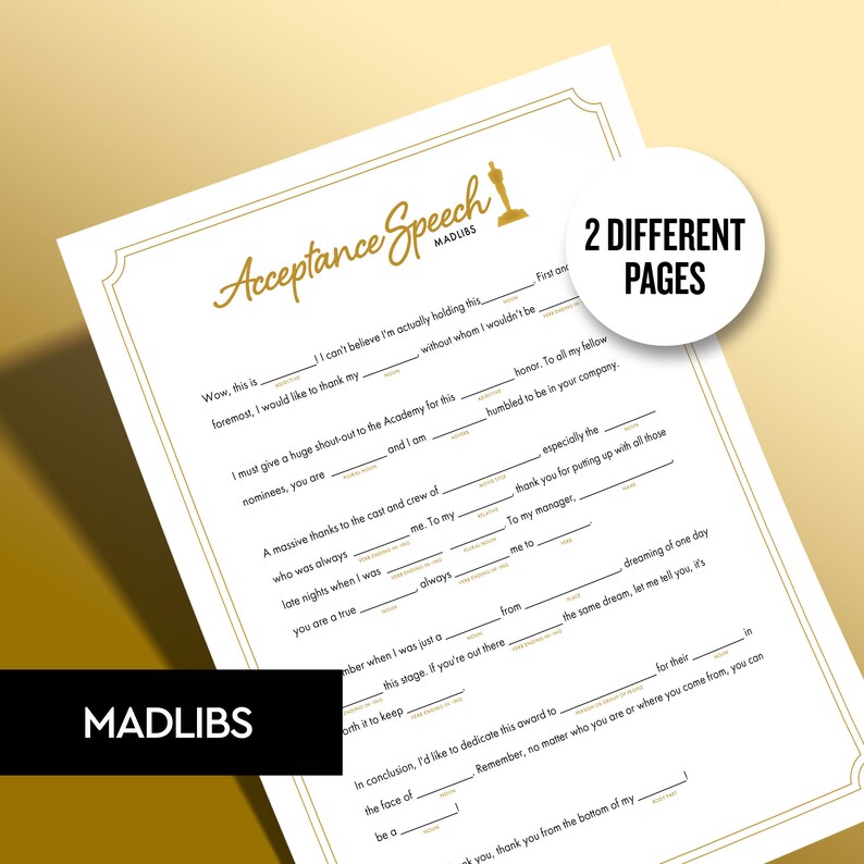 2025 Oscars MEGA Game Bundle | Ballot, Bingo, Trivia and More Printable ...