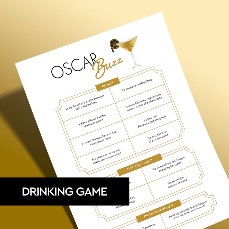 2025 Oscars MEGA Game Bundle | Ballot, Bingo, Trivia and More Printable ...