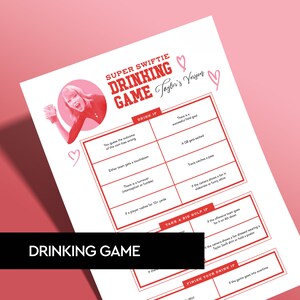 Taylor Swift Super Bowl 2024 Party Game Bundle | Drinking Game, Bingo ...