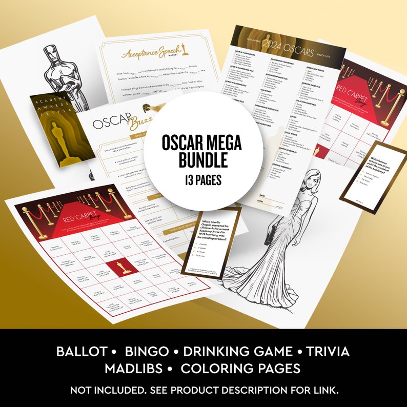 2024 Oscars Trivia Printable Instant Download PDF - Etsy