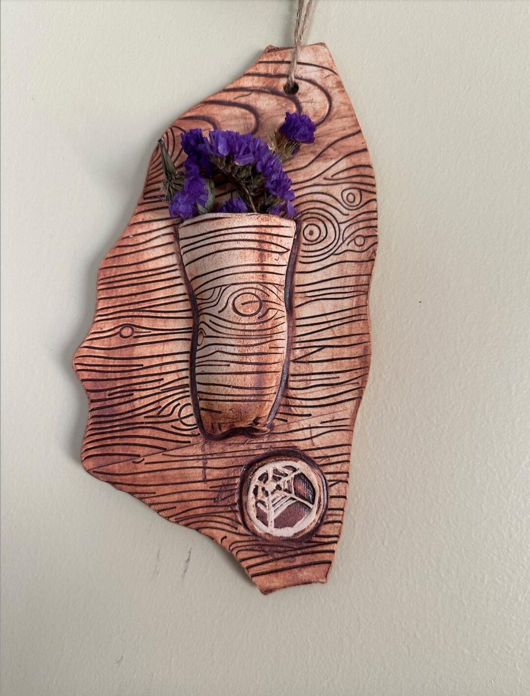 Small Rustic Ceramic Wall Pockets - Etsy