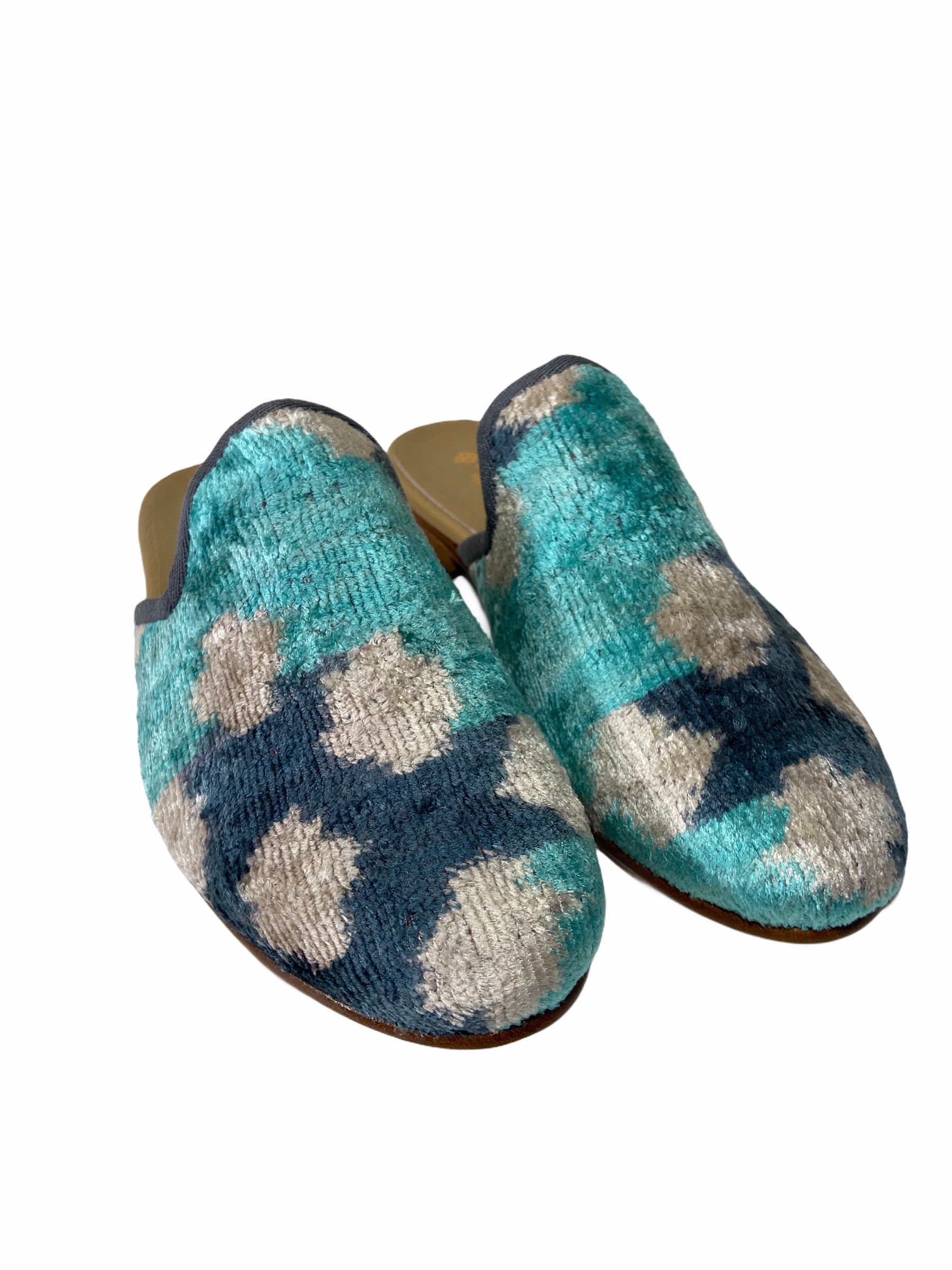 Silk Ikat Slippers, Ikat Slippers, Ikat Mules, Silk Slippers, Unique ...