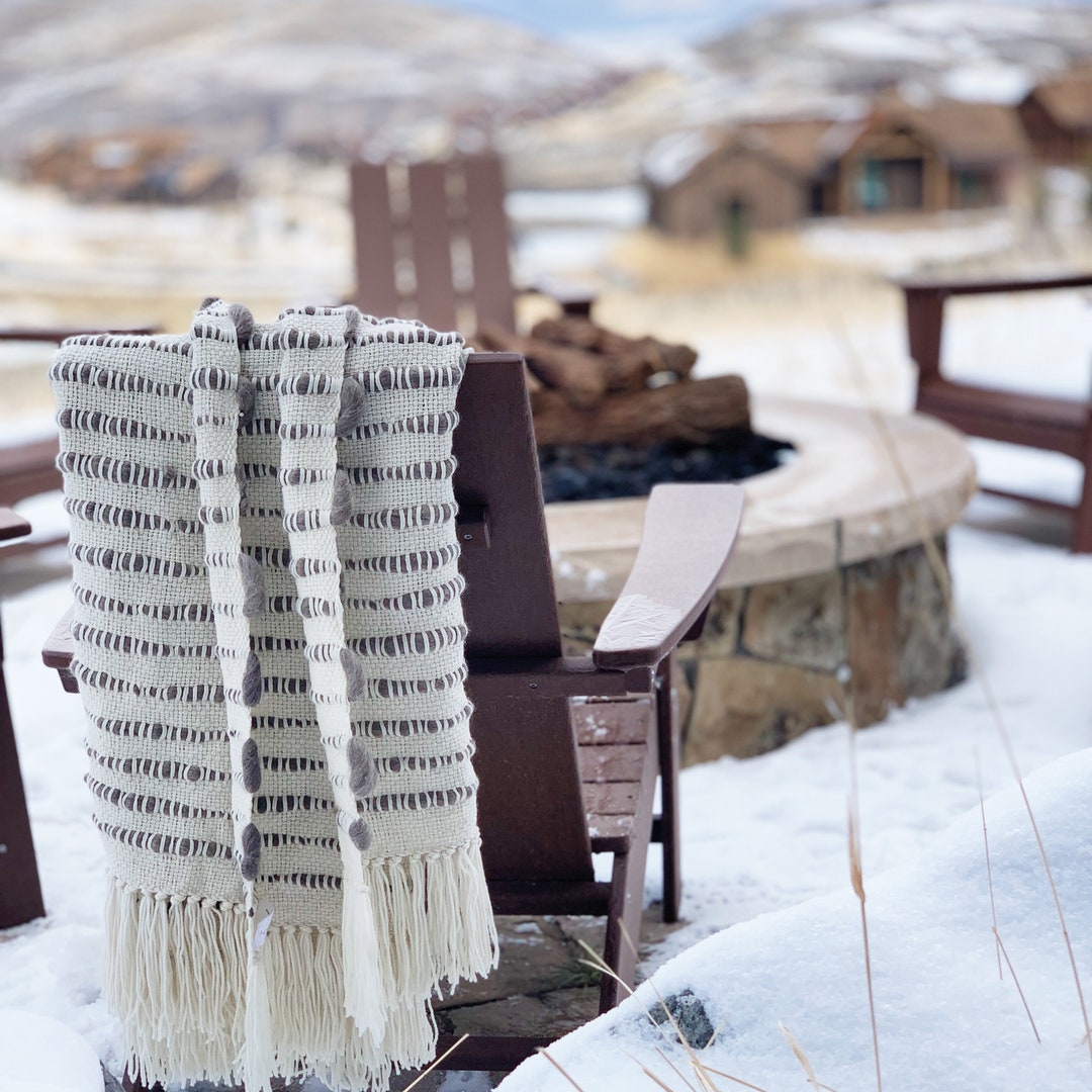 Handwoven Pampa Merino Throw Ivory/bison - Etsy