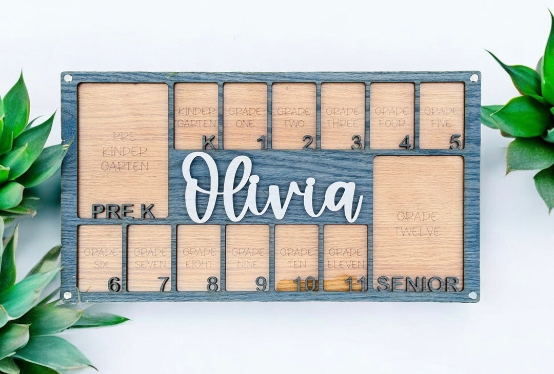 NEW Pre K Senior School Year Photo Collage Frame Custom Laser Cut Photo ...