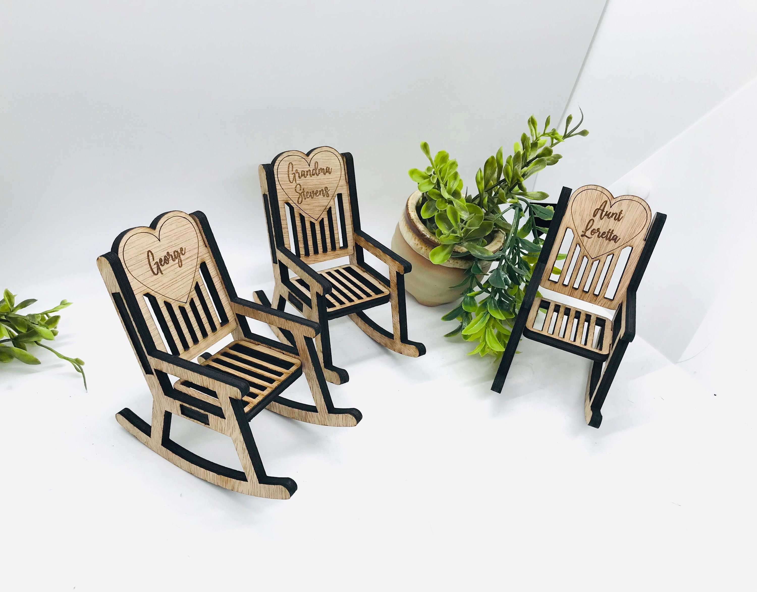 Personalized Laser-cut Memory Rocking Chair: Engraved Memorial Gift - Etsy