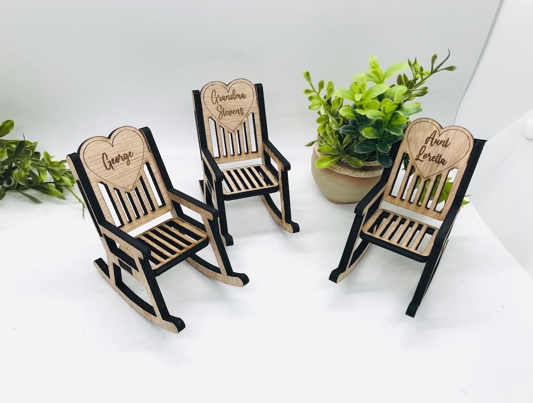 Personalized Laser-cut Memory Rocking Chair: Engraved Memorial Gift - Etsy