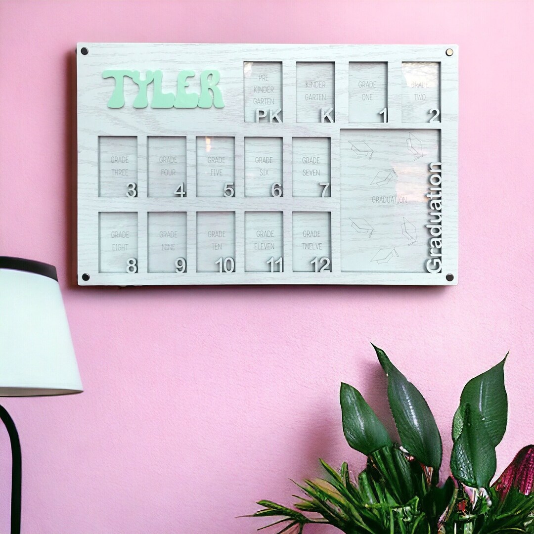 Personalized School Memories Collage Frame Customizable Photo Holder ...