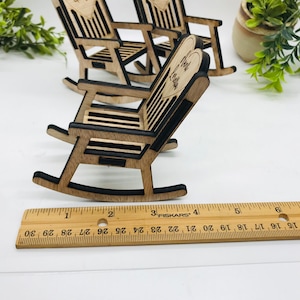 Personalized Memorial Rocking Chair Set: Laser-cut Bereavement Gift - Etsy