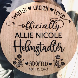 Adoption Custom Announcement Keepsake Sign Personalized Diy Officially ...