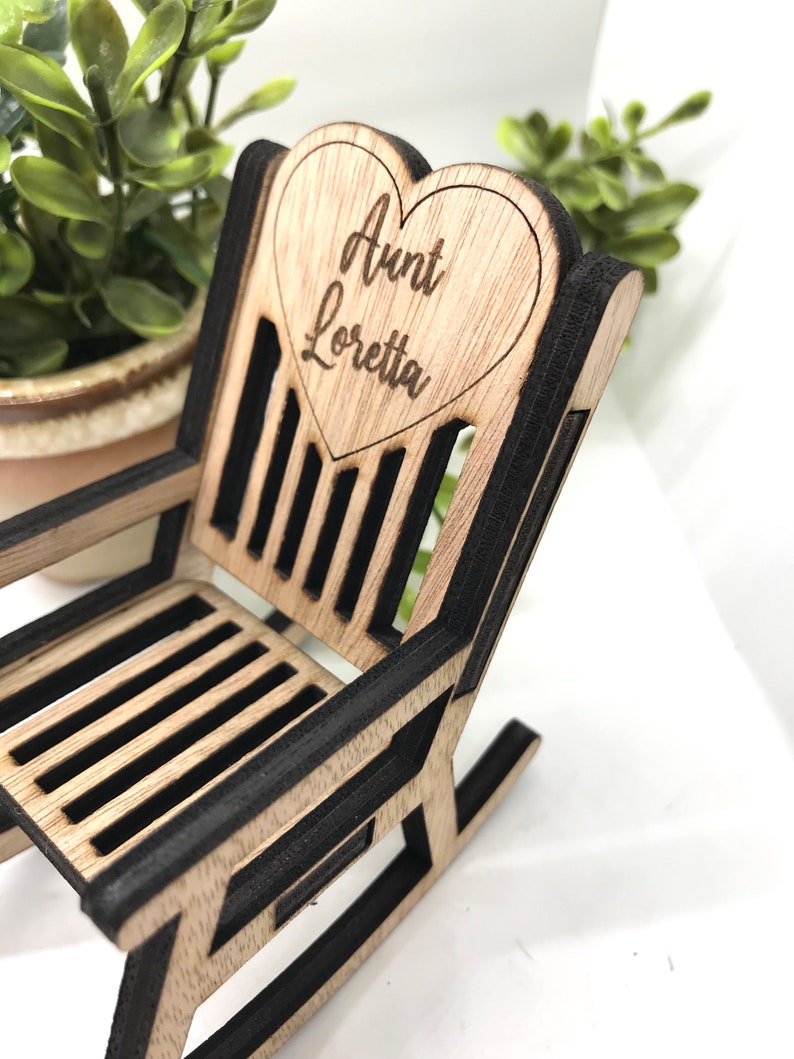 Personalized Laser-cut Memory Rocking Chair: Engraved Memorial Gift - Etsy