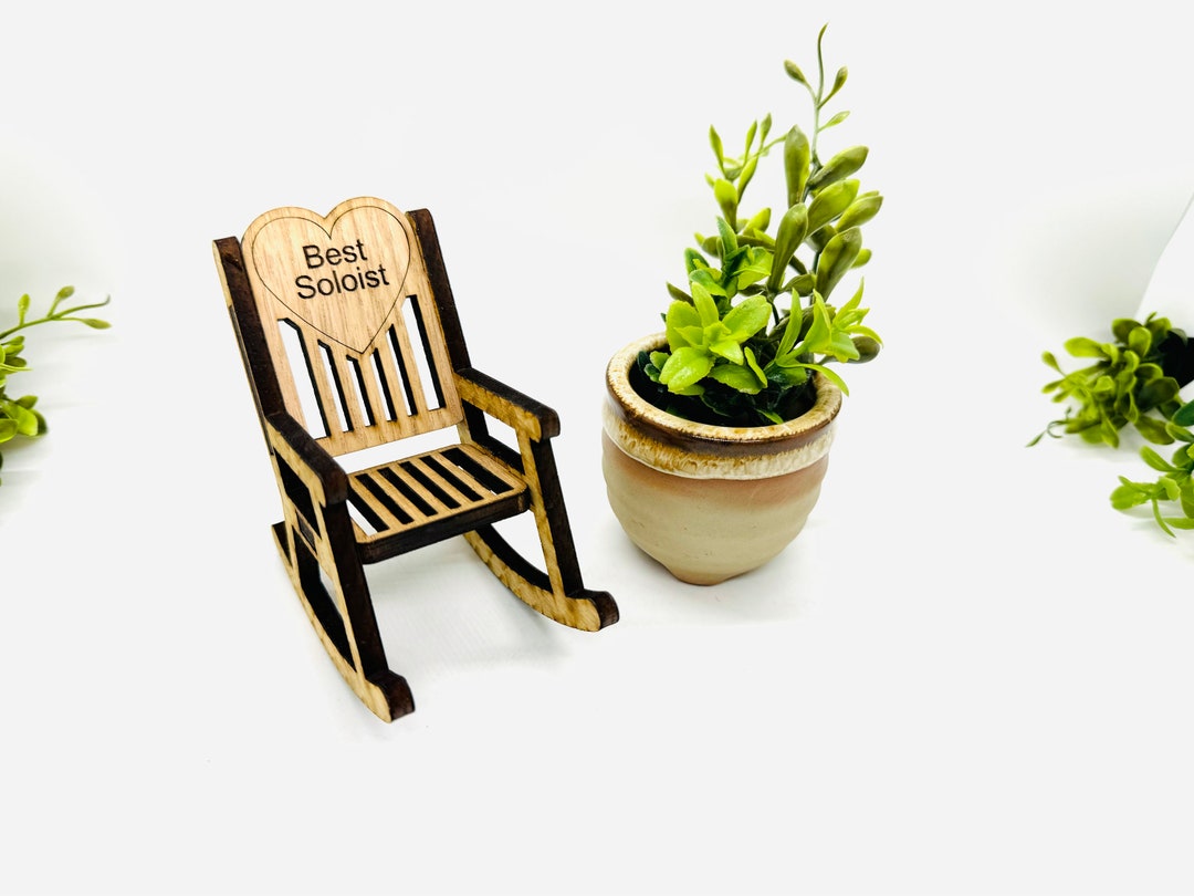 Custom Engraved Wooden Rocking Chair: Personalized Award Trophy - Etsy