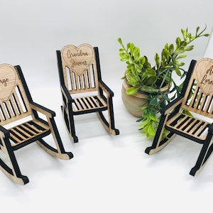 Personalized Memorial Rocking Chair Set: Laser-cut Bereavement Gift - Etsy