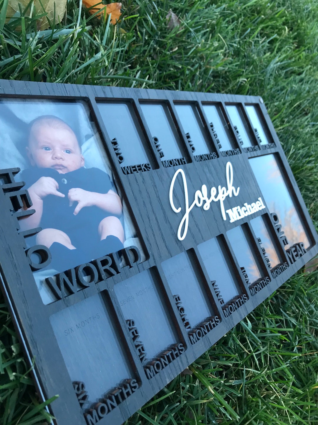 Buy Baby's First Year Photo Collage Frame Create a Custom 14-photo ...