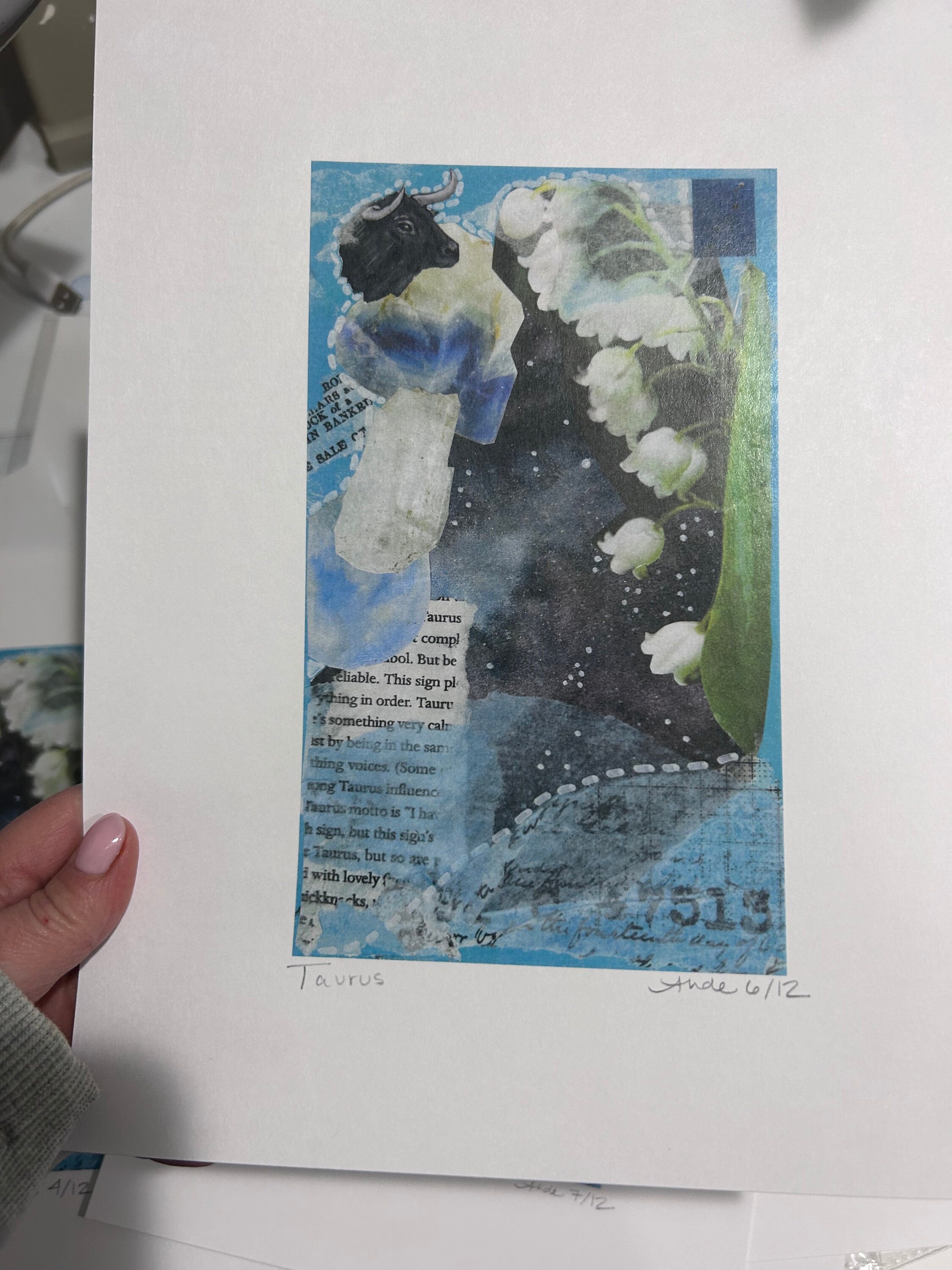 Taurus Zodiac Collage Print - Etsy