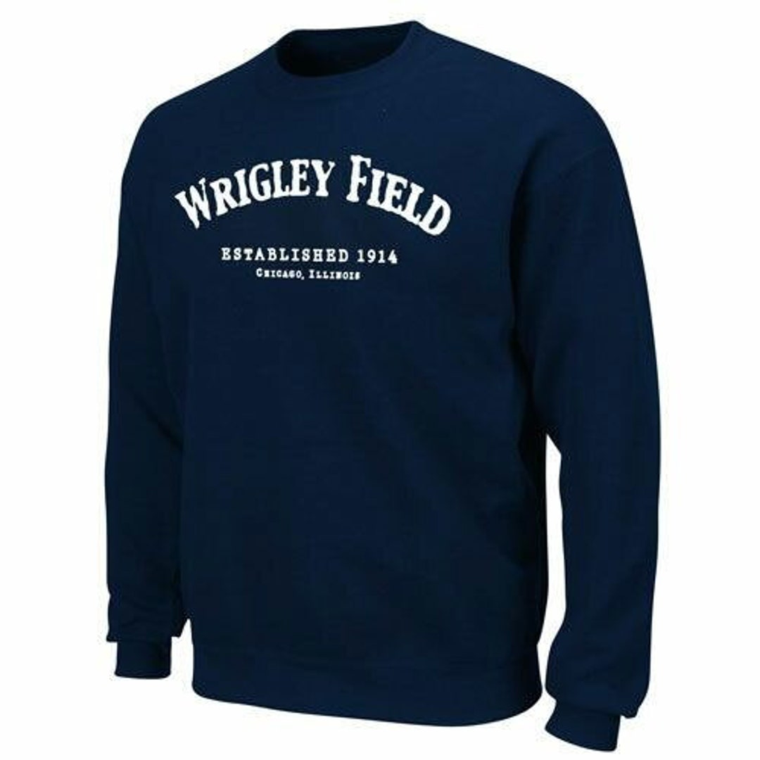 Wrigley Field Navy Crewneck Sweatshirt by Thirtyfive55 - Etsy
