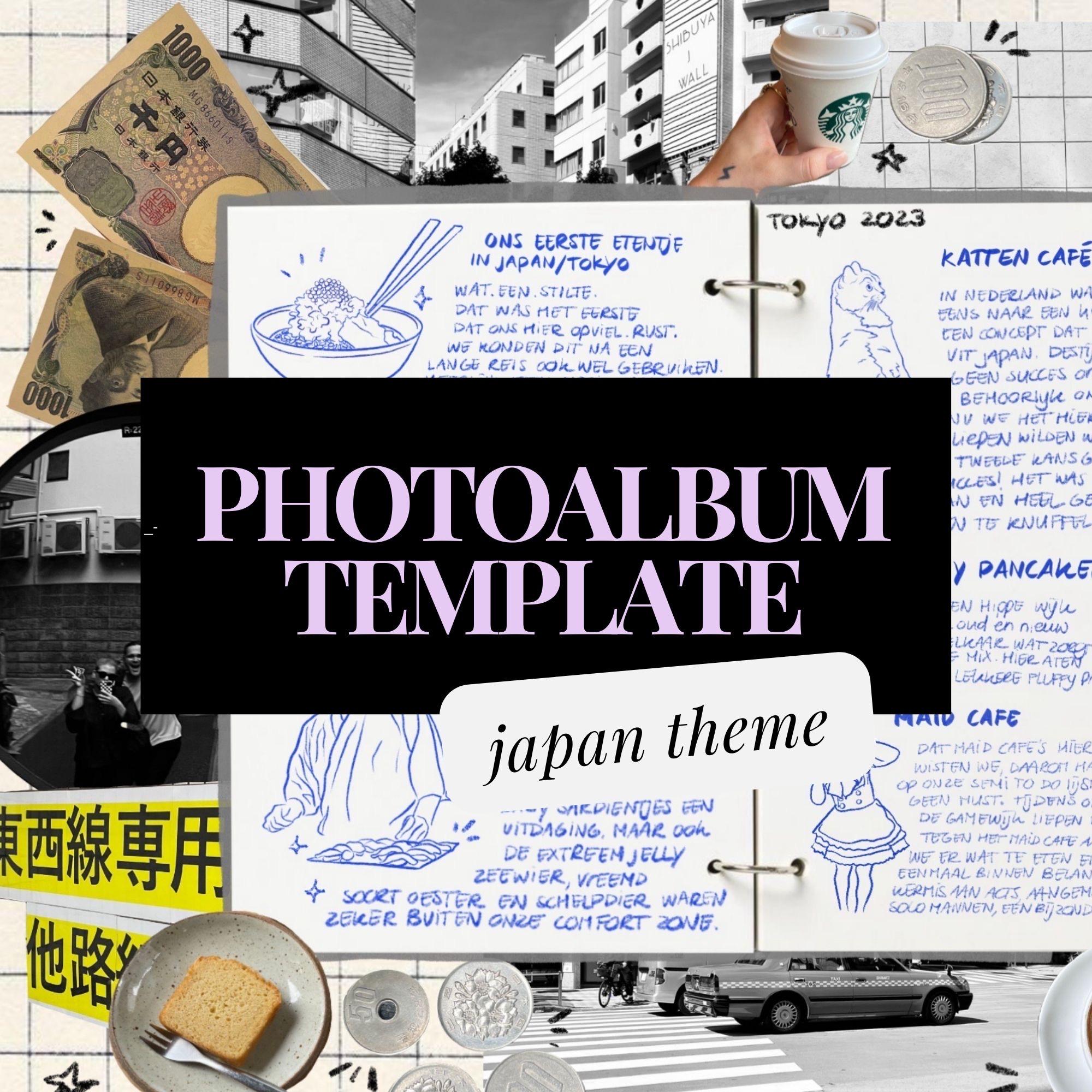 Japanese Photo Album Template | Travel Journal | Aesthetic Photobook ...