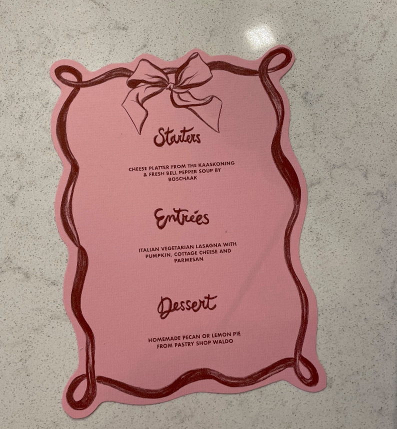 Aesthetic Editable Menu Template for Hosting Dinner Parties - Etsy