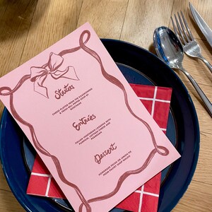 Aesthetic Editable Menu Template for Hosting Dinner Parties - Etsy