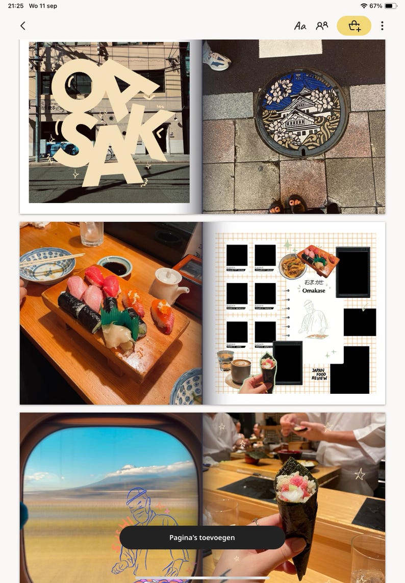 Japanese Photo Album Template | Travel Journal | Aesthetic Photobook ...