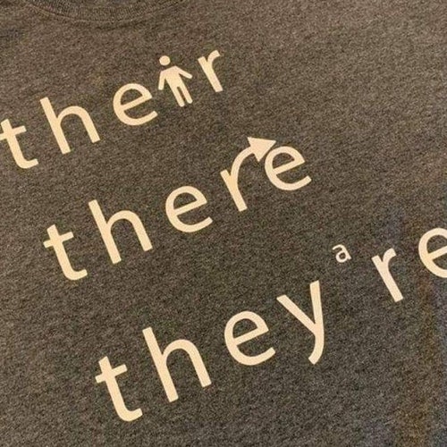 Their There They're Funny Pun English Teacher Grammar | Etsy